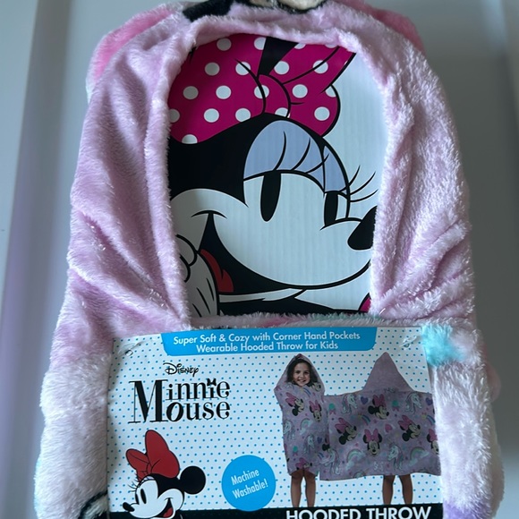 Disney | Other | Disney Minnie Mouse Hooded Throw | Poshmark